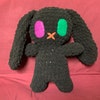 Customizable Large Crochet Bunny- Black, Year of the Rabbit, Creepy ...