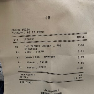 Custom Song Receipt Tote Customizable Song Playlist Tote Bag | Etsy