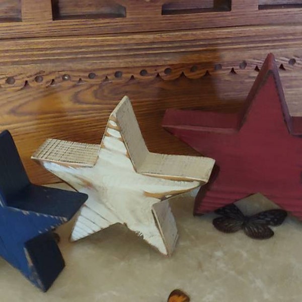 Rustic Wood American Flag Blocks - Etsy