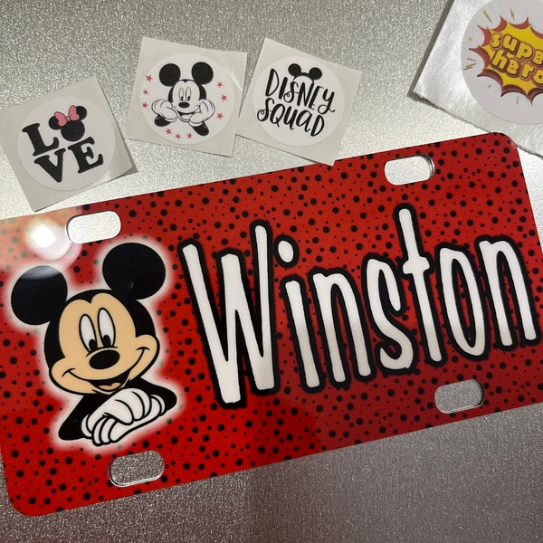 MICKEY or MINNIE Mini License Plate Personalized Custom Bike Tag for ...