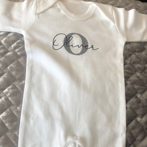 Personalised Baby Sleepsuits Personalised Baby Grows - Etsy UK