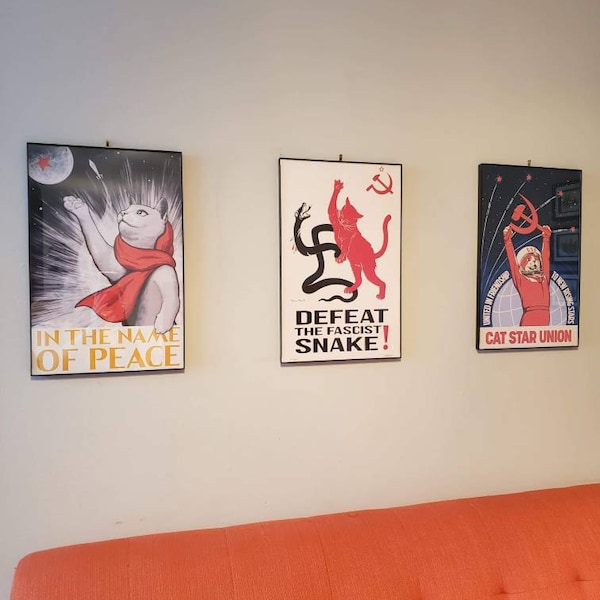 Soviet Cat Poster - Cat Star Union - Etsy Canada