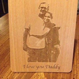 Personalized Real Wood Photo Greeting Card Customized With Your Photo ...