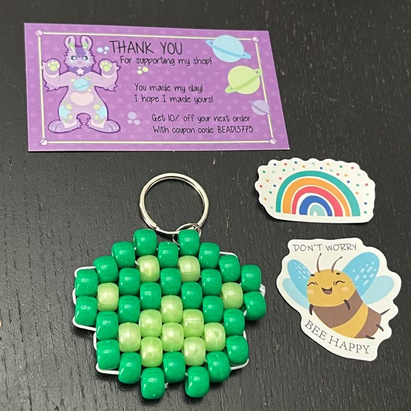 Perler Shaker Keychain - Etsy
