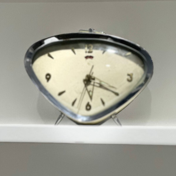 Vintage Alarm Clock Aradora, Retro Romanian Clock Mechanical, Wahite ...