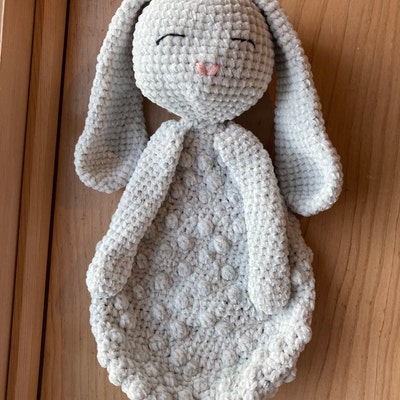 Rabbit Lovey Crochet Pattern-snuggle Bunny Bobble Buddy DIGITAL Pdf ...