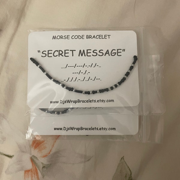 Secret Message Morse Code Bracelet, Custom Bracelet, Friendship Bracelet, String Bracelet ...