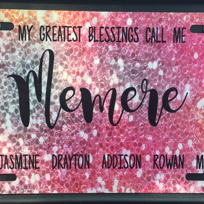 Grandma Personalized License Plate, Name Car Tag, Vehicle Tag, Custom ...