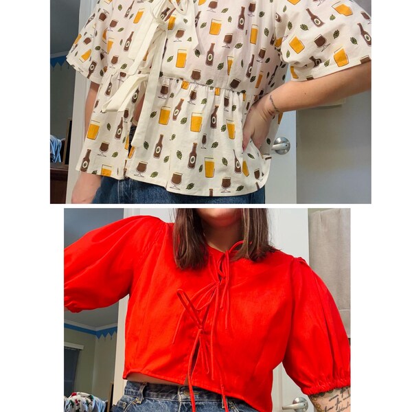 Poppy 2-in-1 Peplum Blouse Beginner Friendly | Two Sleeve Options ...