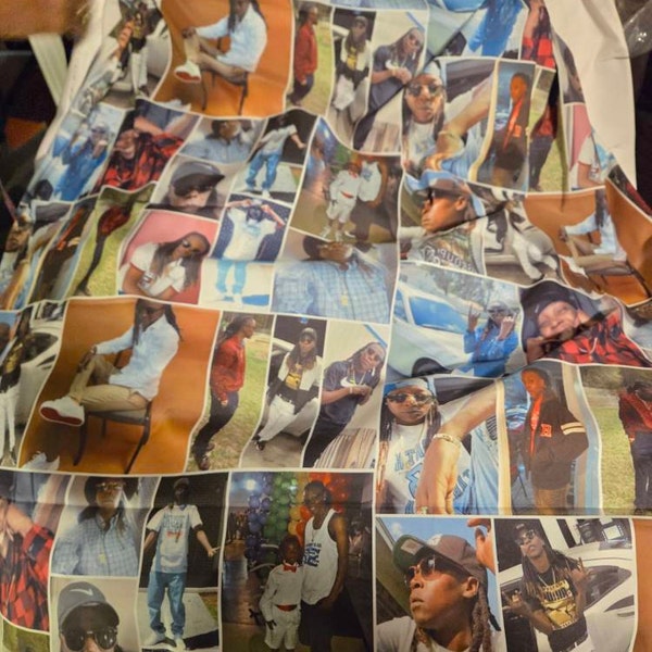 Navy Tuxedo | Custom Photo Collage Lining Available | Made to Order ...