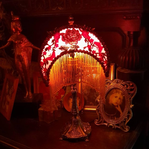 Handmade Retro Tassel Table Lamp: DIY Moon Rose Design - Etsy