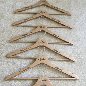 Bridal Party Hanger Sticker Wedding Hanger Wedding Hangers Name ...