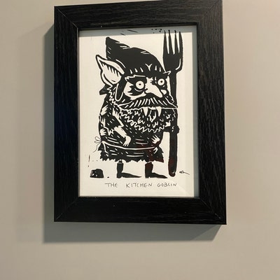 The Kitchen Goblin Goblin Print Kitchen Print Weird Wall - Etsy