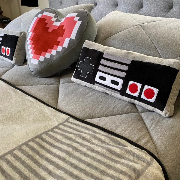 NES Game Controller Pillow - Controller Cushion - Game Room Decor ...