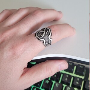 Man Ring Silver Band Unisex Boho Ring Hippi Ring Gothic - Etsy