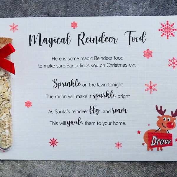 Christmas Magic Reindeer Food, Santa’s Sleigh, Magical Reindeer Dust ...