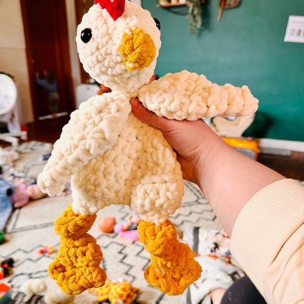 MINI Chickie Chicken Knotted Lovey — Crochet Chicken PATTERN - Etsy