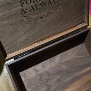Custom Memory Keepsake Wooden Love Box With Personalization Wedding ...