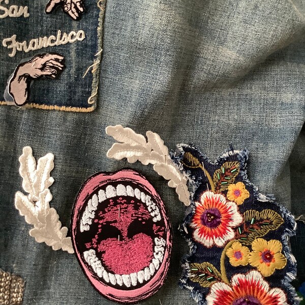Screaming Mouth Embroidered Patch - Backpack Patch - Iron on Patch ...
