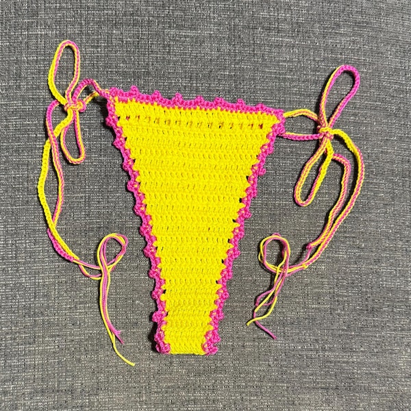 Crochet Thong Pattern, Crochet Bikini Bottom Pattern, PDF File on ...