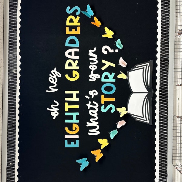 Back to School Bulletin Board Kit - Custom Grade Bright Colors - Pre ...