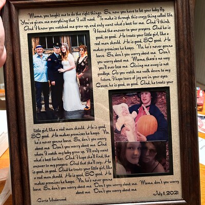 Butterfly Kisses Personalized Father's Gift / Personalized Picture Mat ...