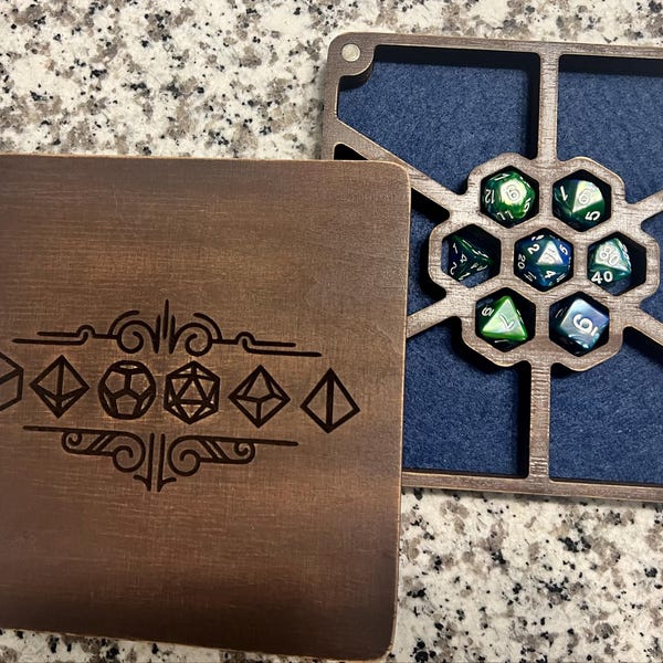 Dnd Box and Tray. Personalized Dice Box With Magnetic Spell Slot ...