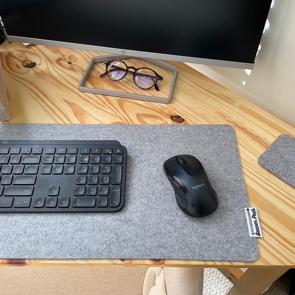 Custom Size Merino Wool Desk Mat, Custom Felt Desk Mat, Personalized ...