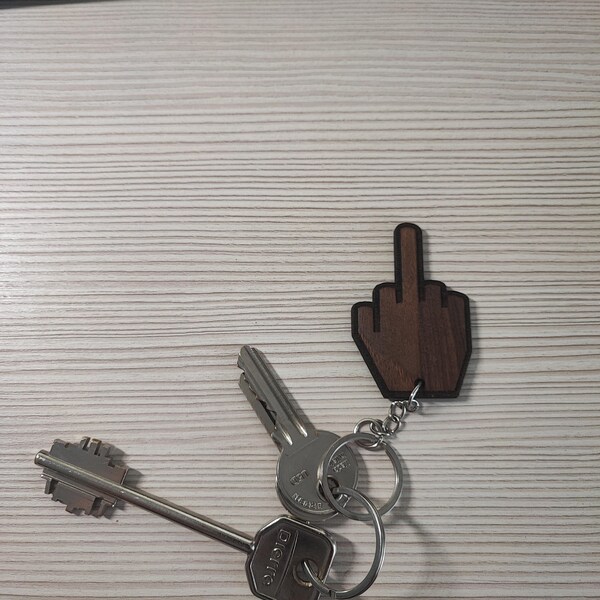 Wooden Snake Keychain, Walnut Wood, Animal Keychain, Environmental ...