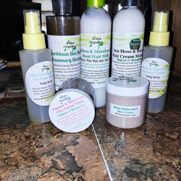 Sea Moss Hair Care Bundle for Afro-textured Hair, 3 Step Natural Hair ...