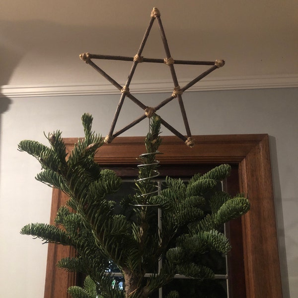 Christmas Tree Topper Star - Handmade Rustic Wood Tree Star | Star for ...