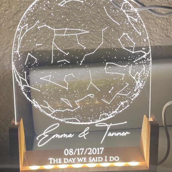 Custom Star Map by Date, Personalized Constellation Map, Star Map Night ...