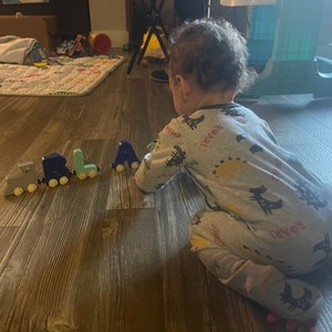 Build Your Own Train With Noahs Ark Animals. Personalized Wooden ...