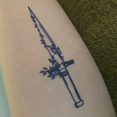 Love is a Dagger TATTOO Design - Etsy