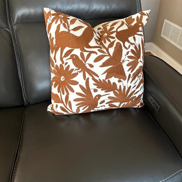 Shades of Blue Otomi Wall Decoration | Hand Embroidery Mexican Textile ...