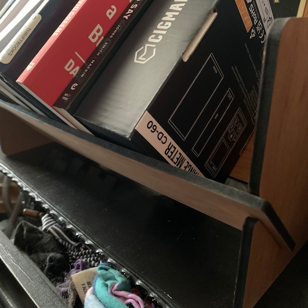 Wooden Tabletop Bookshelf: Small Tilted Book Display - Etsy