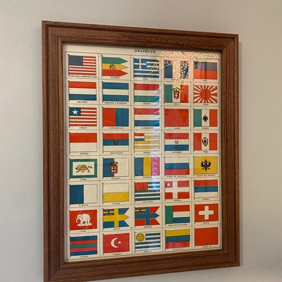 Flags of the World Poster World Flag Chart With Flags of Each - Etsy