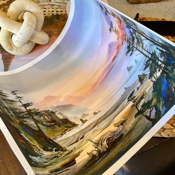 Multnomah Falls, John Ebner, Oregon Waterfall, Giclee, Northwest ...