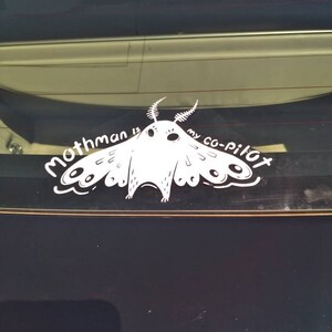 Mothman is My Co-pilot Decal | Etsy