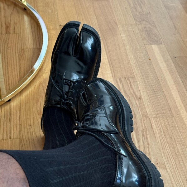 Eco Friendly Tabi Leather Ballet Flats, Tabi Shoes for Women, Faux ...