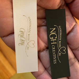 Custom White Labels, Silky Satin Tags With Custom Logo/text on the ...