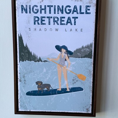 LAKE HOUSE Sign With Trout Fish Extra Large Canvas Wall - Etsy