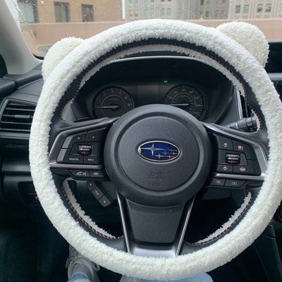 Cute Cartoon Embroidered Steering Wheel Covercotton Linen - Etsy