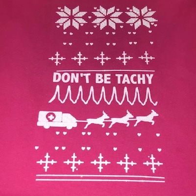 Don't Be Tachy Christmas Ugly Sweater Nurse Party SVG/PNG (Download Now ...