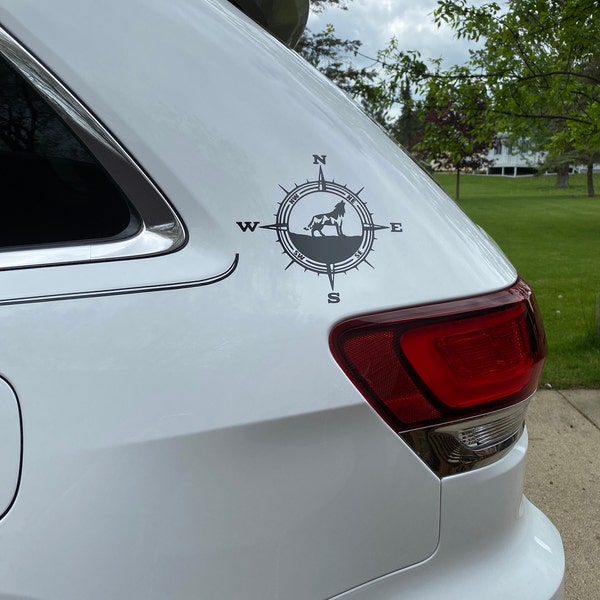 Wolf Vinyl Decal, Wolf Stickers, Car Decal, Mountain Decal, Laptop ...