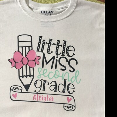 Back to School, Little Miss 2nd Grade SVG, School Cut File, School ...
