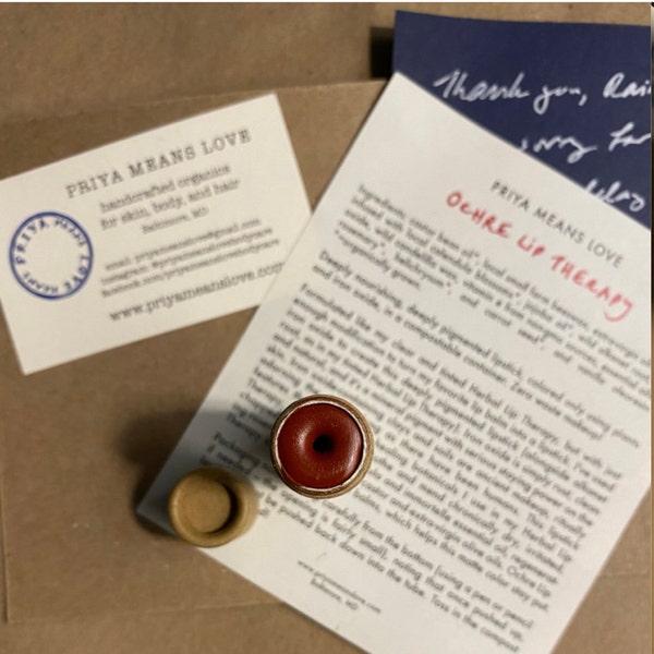 OCHRE LIP THERAPY Iron Oxide + Alkanet Root Organic Lipstick in ...