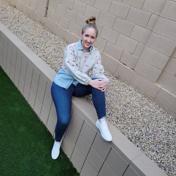 Womens PDF Jumper Sewing Pattern Billow Sleeve Knit Top | Jumper Sewing ...