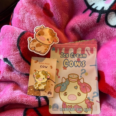 Ice Cream Cow Sticker Set Ver 2, Cute Cow Sticker Bundle, Rainbow Cow ...