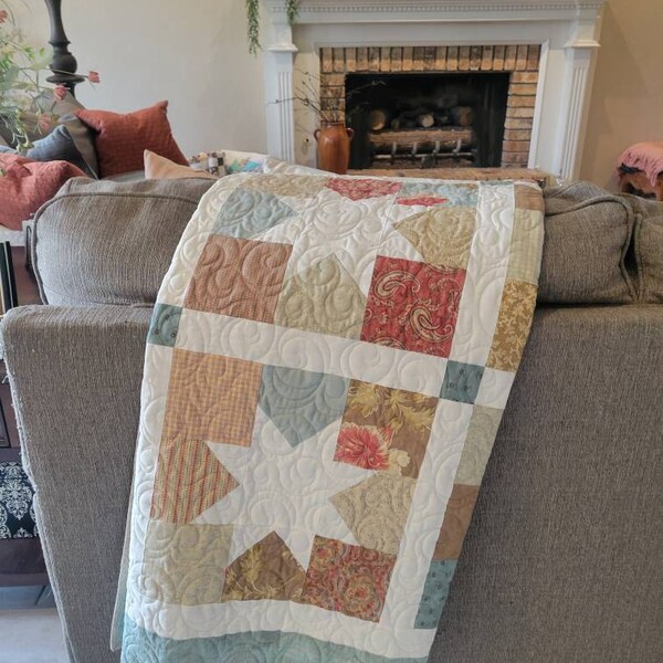 Gender Neutral Baby Quilt Earth Tones - Etsy